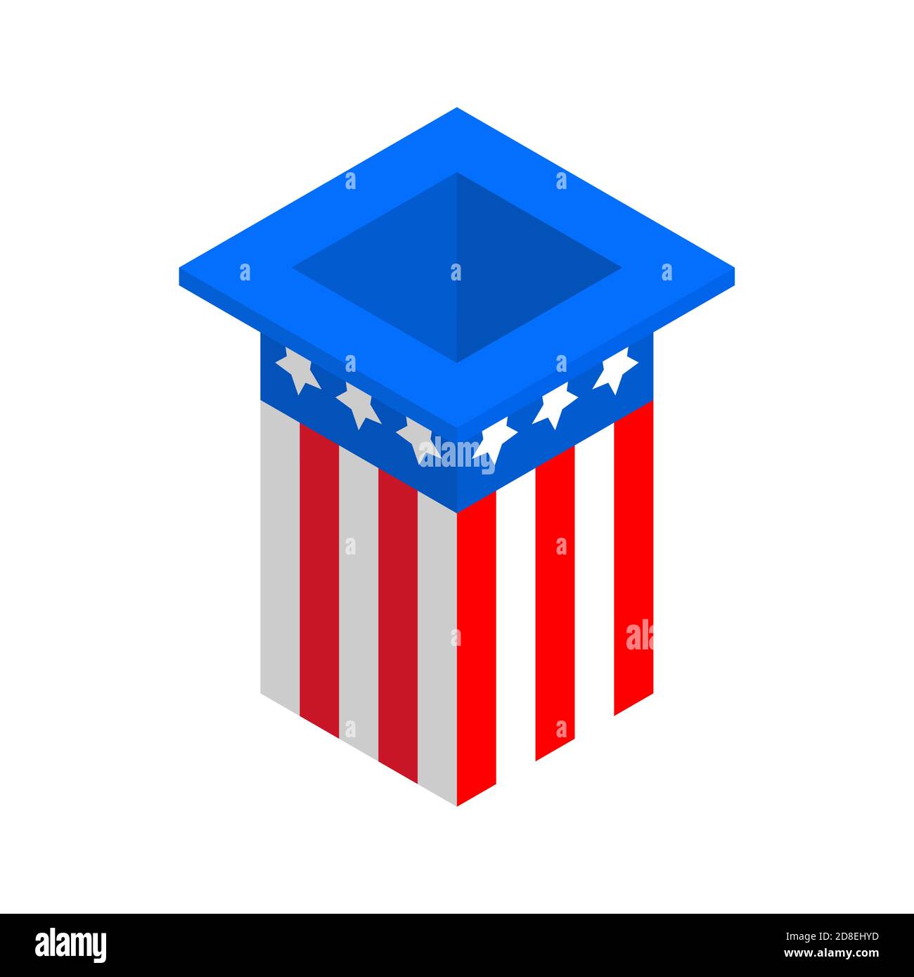 Uncle sam hat isolated. symbol of USA Independence Day 4th July Stock ...