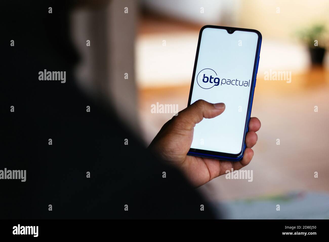 Brazil. 26th Oct, 2020. In this photo illustration the BTG Pactual logo ...