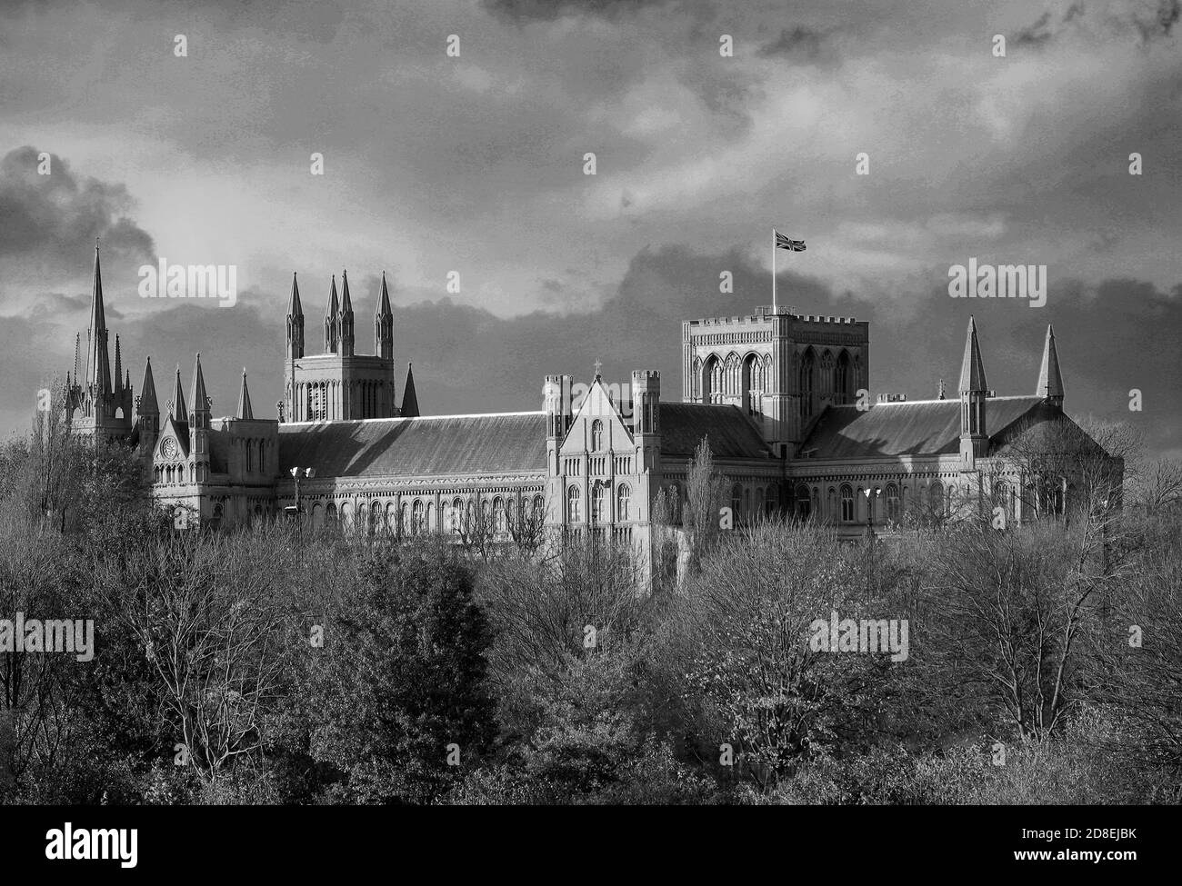 Autumn view of Peterborough Cathedral, Peterborough City ...