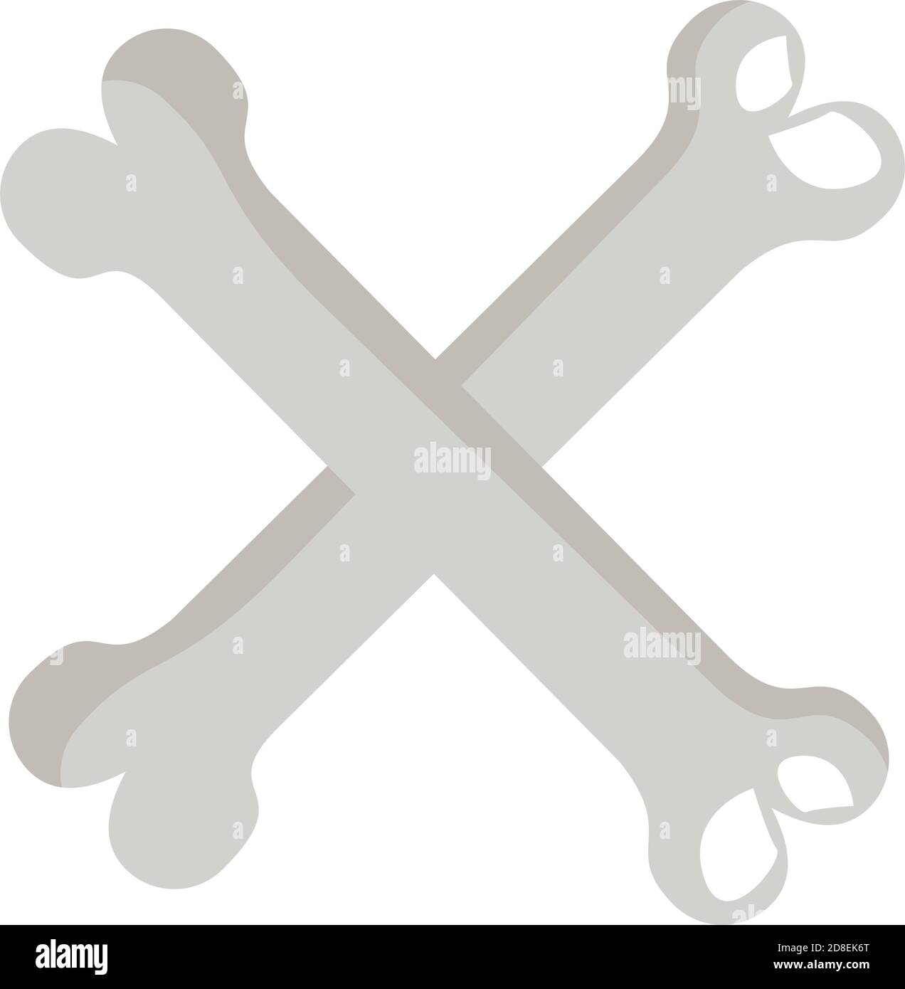 bones crossed isolated style icon vector illustration design Stock ...