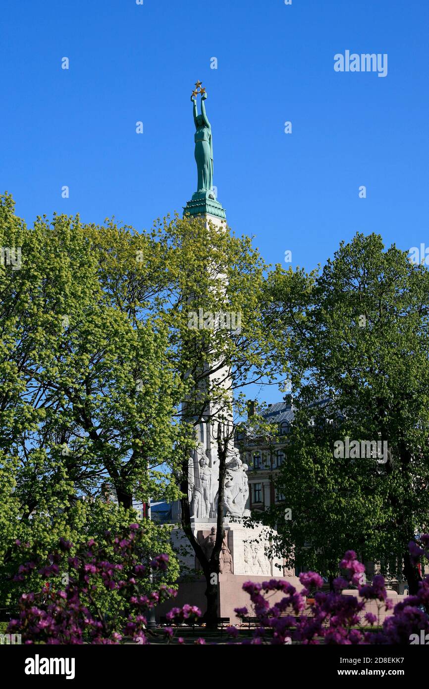 Freedom Monument in Freedom Square, symbol for the national sovereignty ...