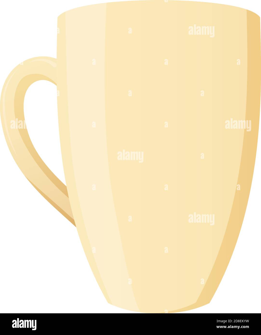 Cup character. Kawaii corn girl smiling. Vector isolated on white ...