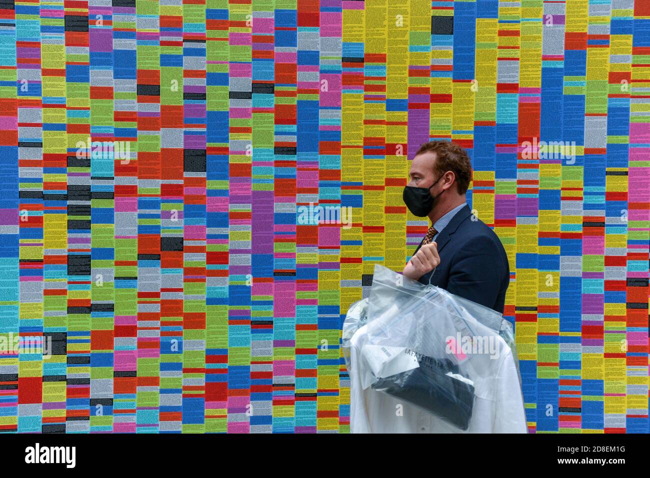 A mural in Lower Manhattan titled ‘Wall of Lies’ displays more than ...