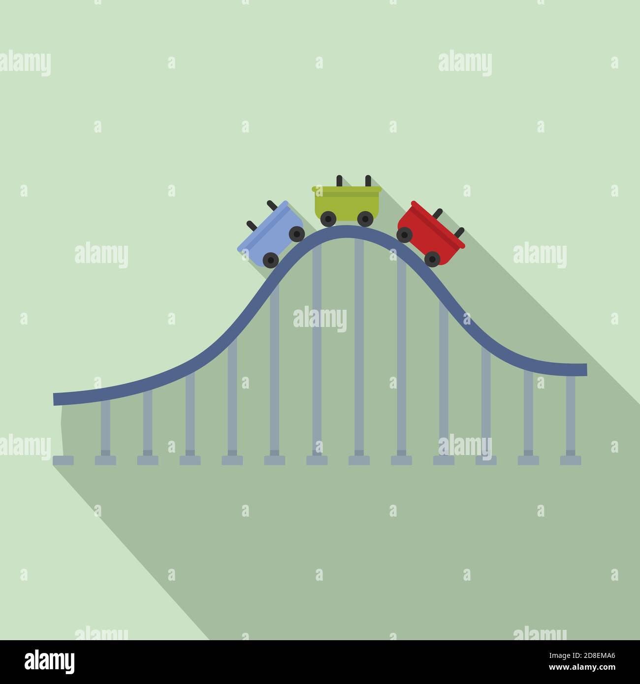 Roller coaster train Stock Vector Images - Alamy