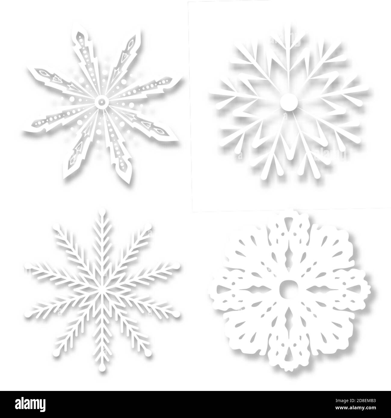 paper snowflakes vector Stock Vector Image & Art - Alamy