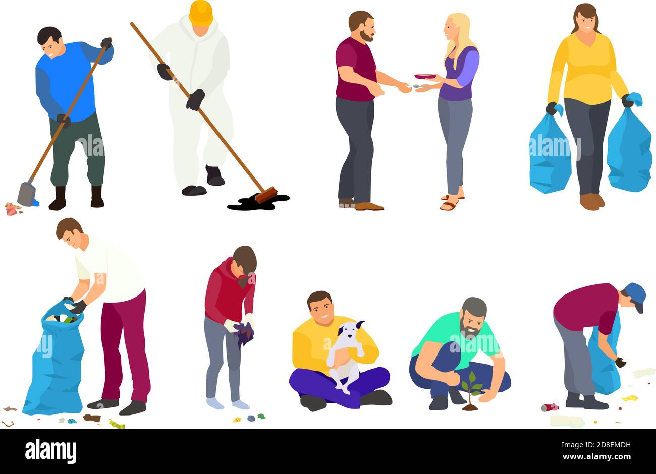 Clean up worker in Stock Vector Images - Alamy