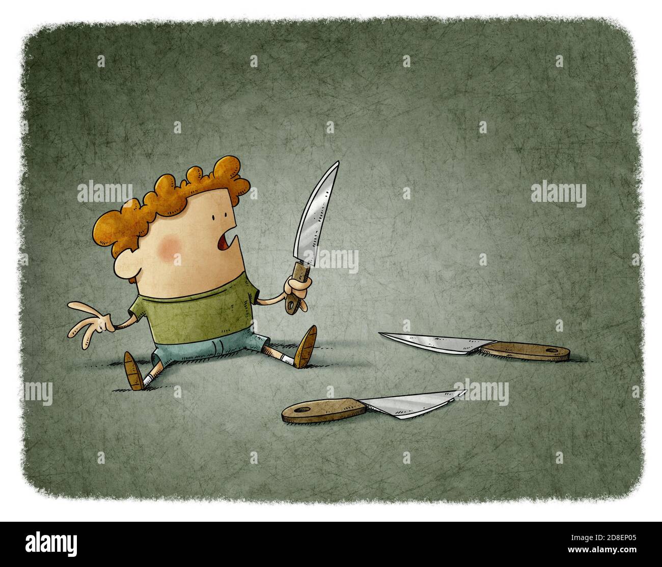 Boy playing himself Cut Out Stock Images & Pictures - Alamy