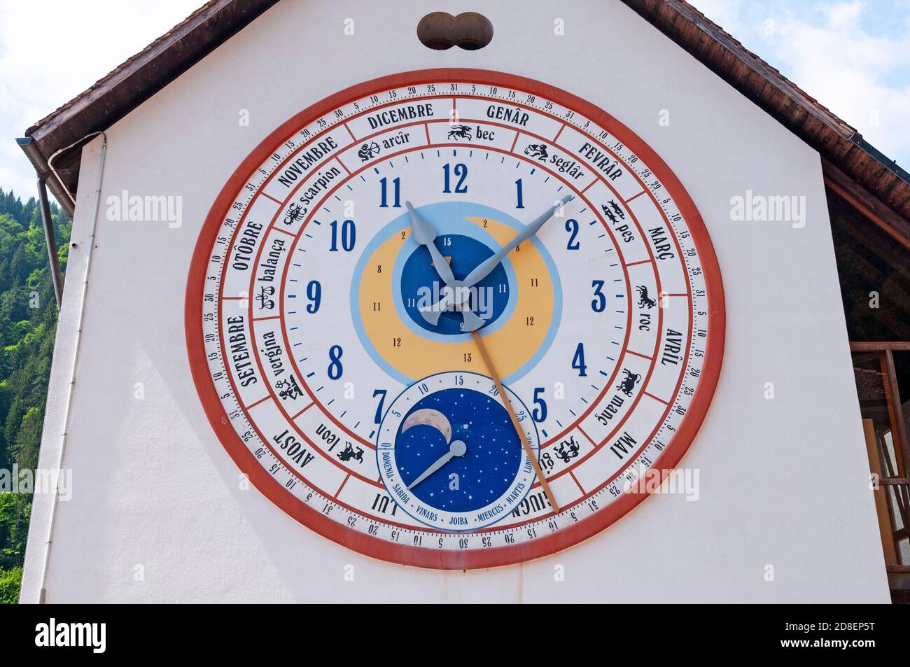 Clock in Pesariis, Friuli-Venezia Giulia, Italy Stock Photo - Alamy