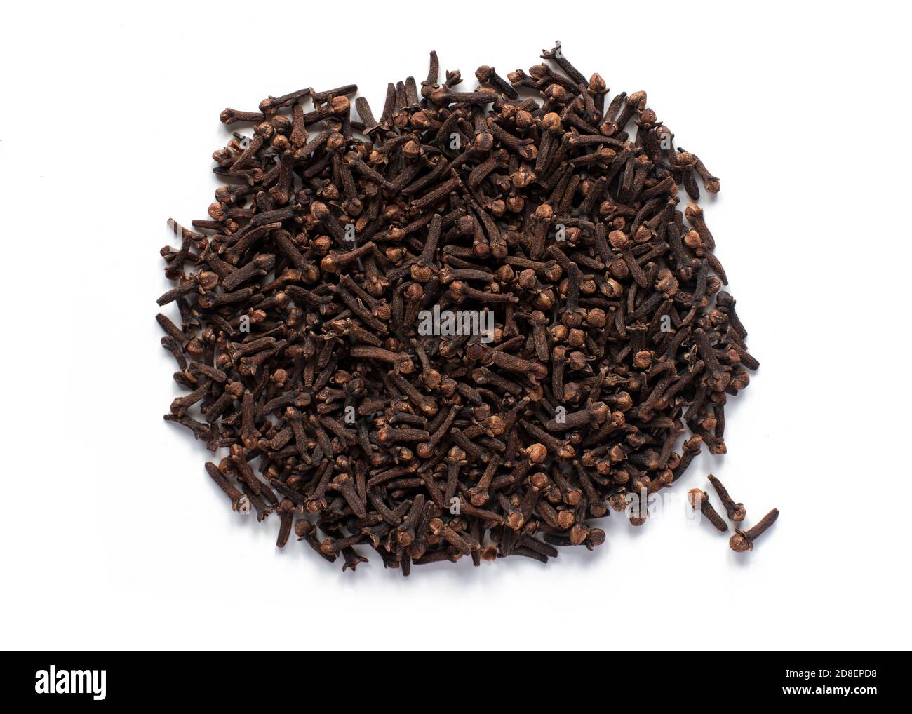 pile of whole cloves close up isolated on a white background Stock ...