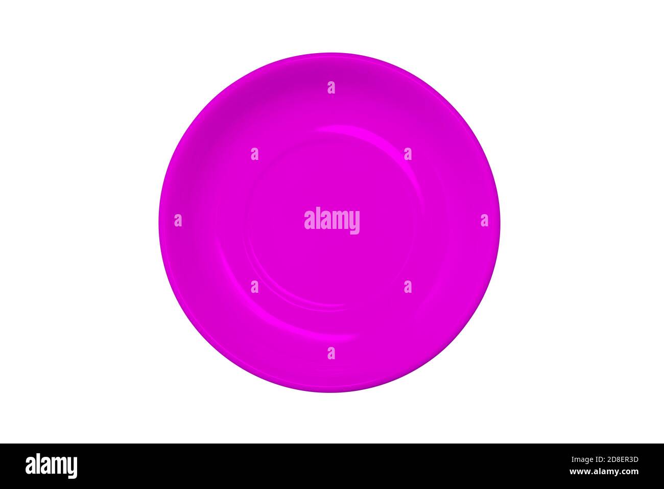 Purple kitchen plate isolated on a white background Stock Photo - Alamy