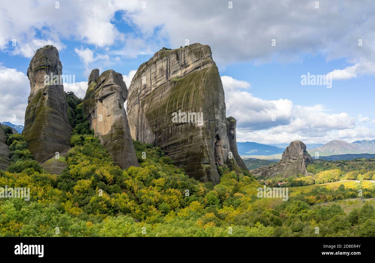 The Meteora a stunning rock formation in central Greece hosting one of ...