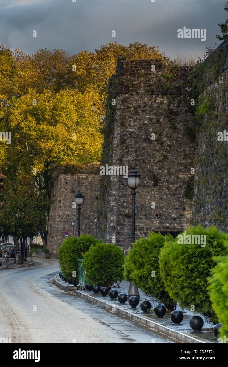 Ruins of the Ioannina (Yannena) castle, capital and largest city of ...