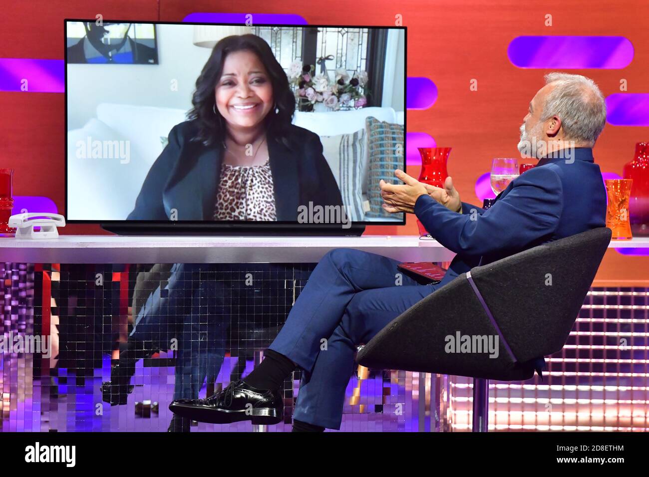 Octavia Spencer is interviewed by Graham Norton during the filming for ...