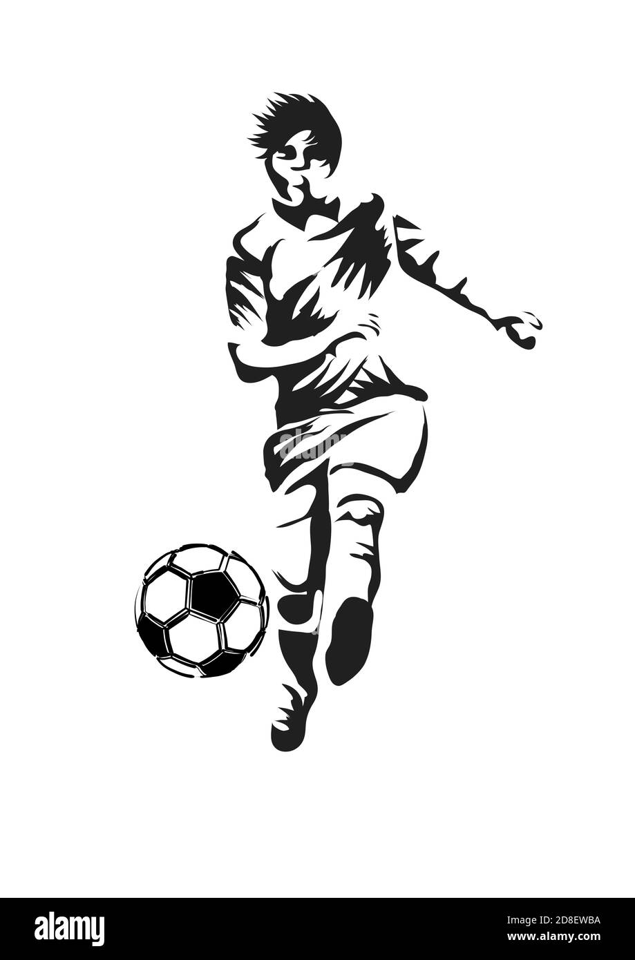 football player isolated on white background Stock Vector Image & Art ...