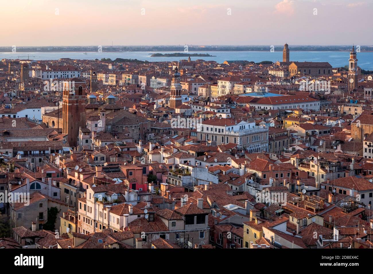 Aerial Panoramic View of Venice and the Lagoon from the top of ...