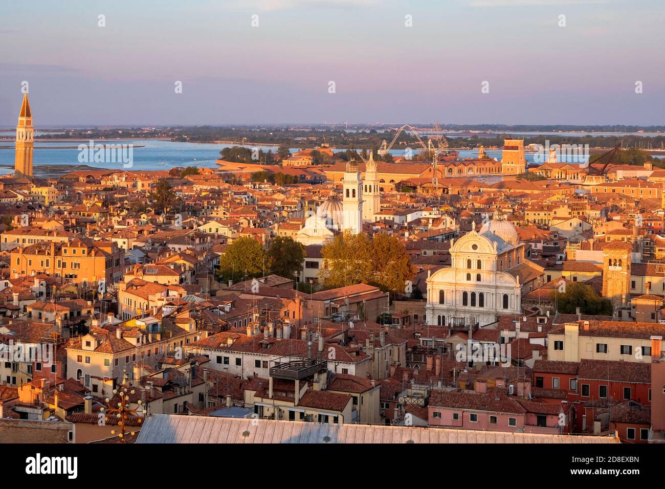 Aerial Panoramic View of Venice and the Lagoon from the top of ...