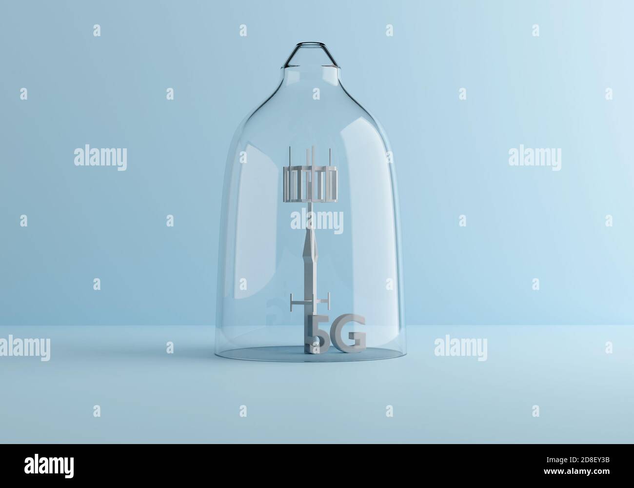 5g tower under glass dome. Wireless communication. Internet broadcast ...