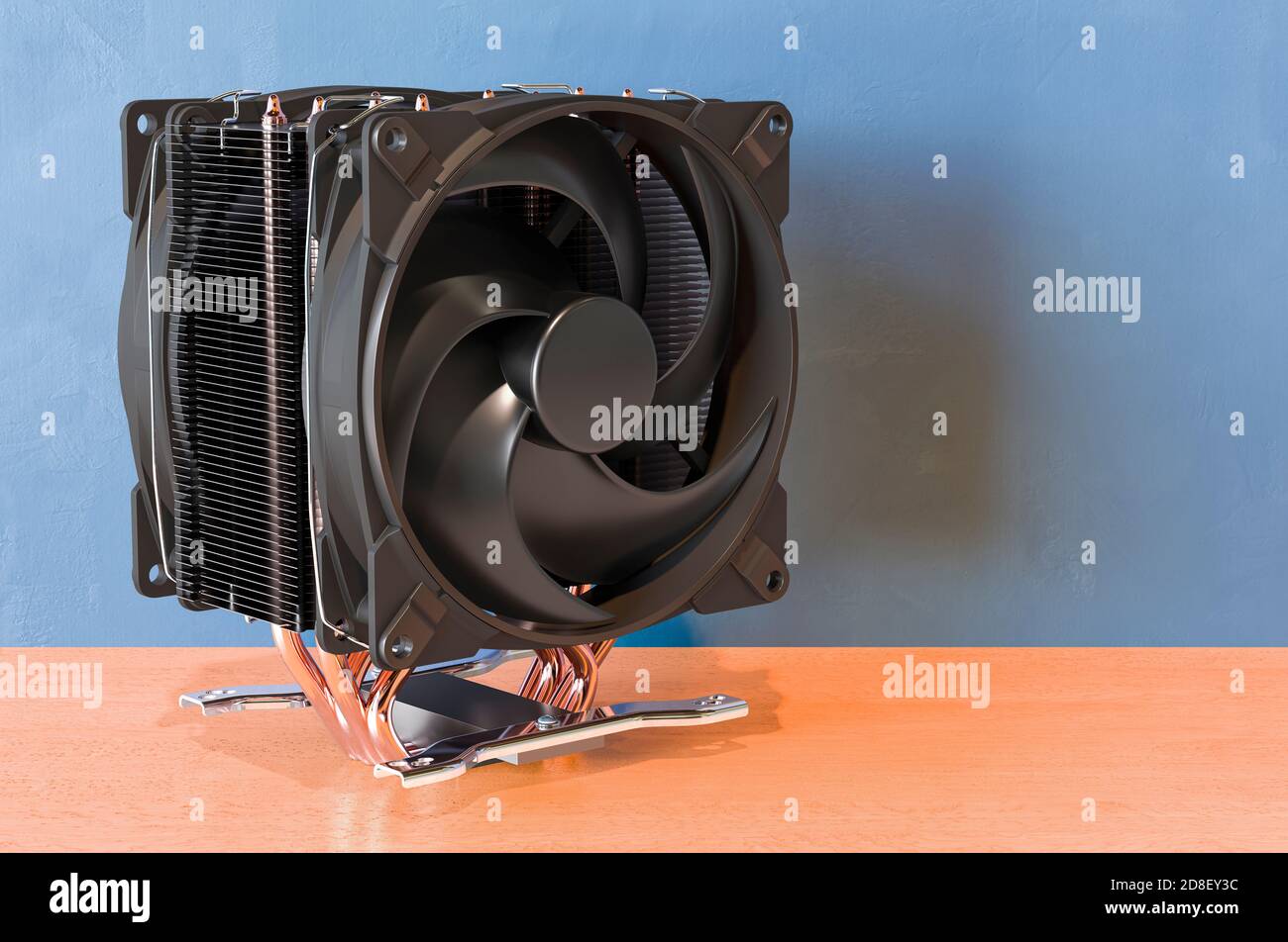 CPU fan on the wooden table. 3D rendering Stock Photo - Alamy