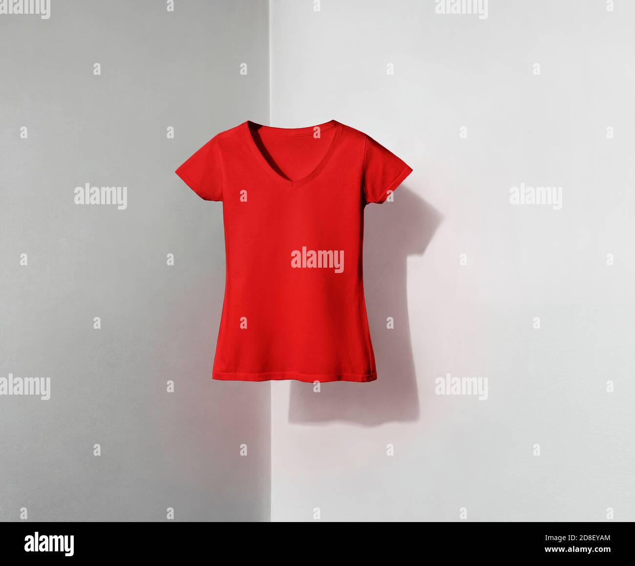 V neck t shirt template hi-res stock photography and images - Alamy