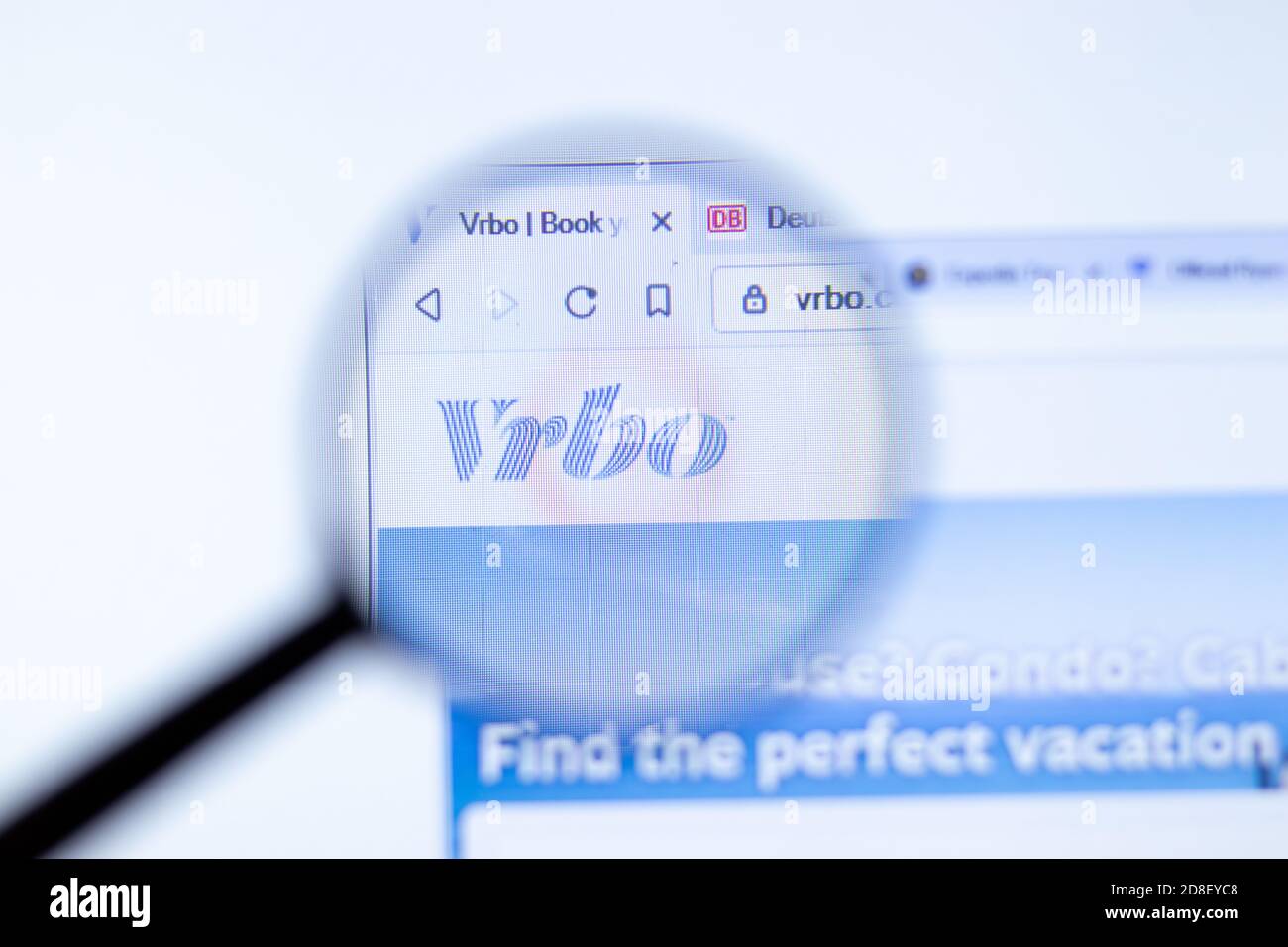 New York, USA - 29 September 2020: Vrbo vrbo.com company website with ...