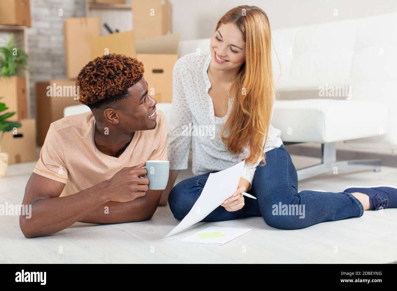 couple making plans for future Stock Photo - Alamy