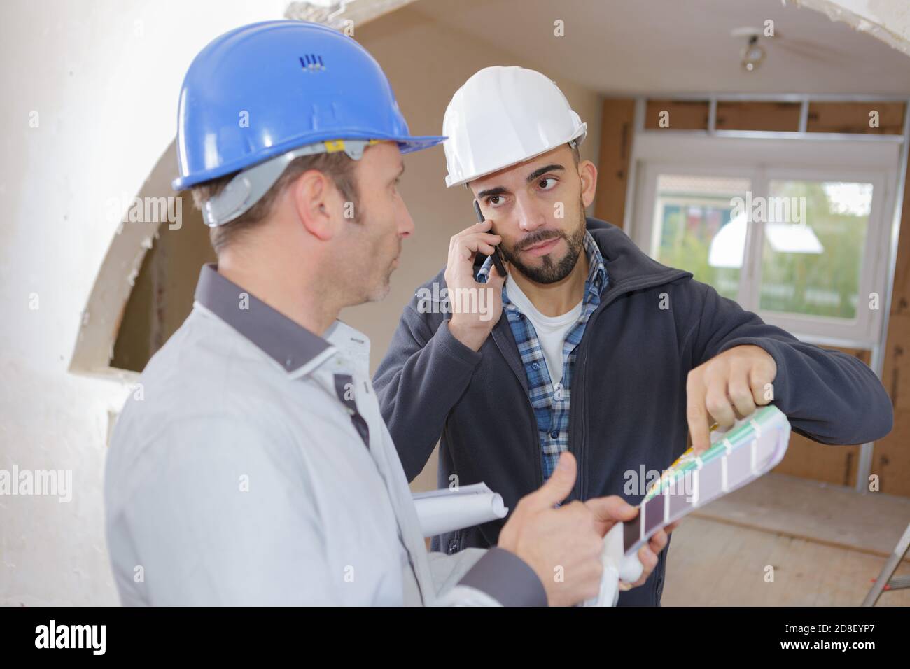 two men starting diy project Stock Photo - Alamy