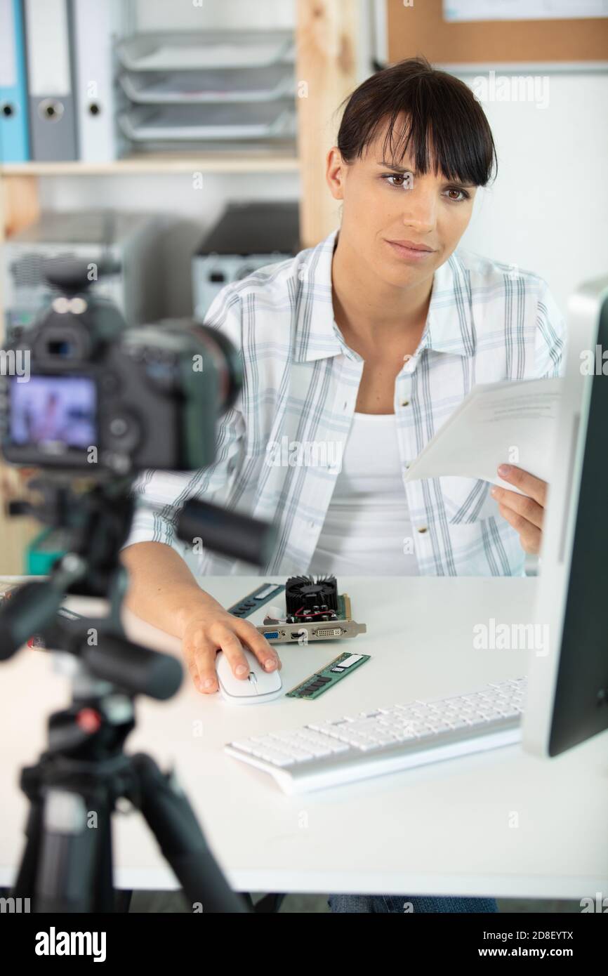 Young woman pointing camera using hi-res stock photography and images ...