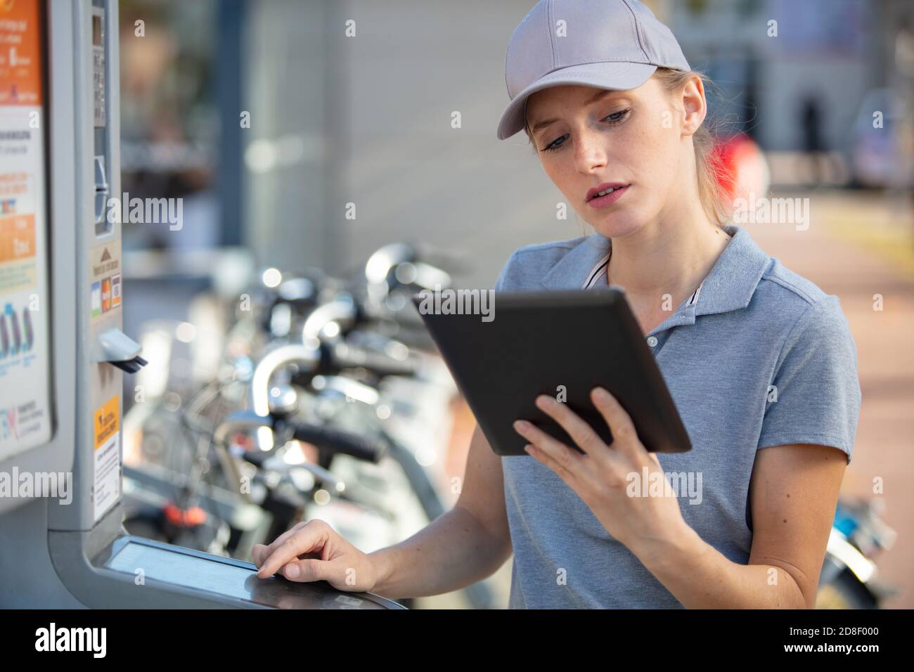 pretty female student doing practical work at factory Stock Photo - Alamy