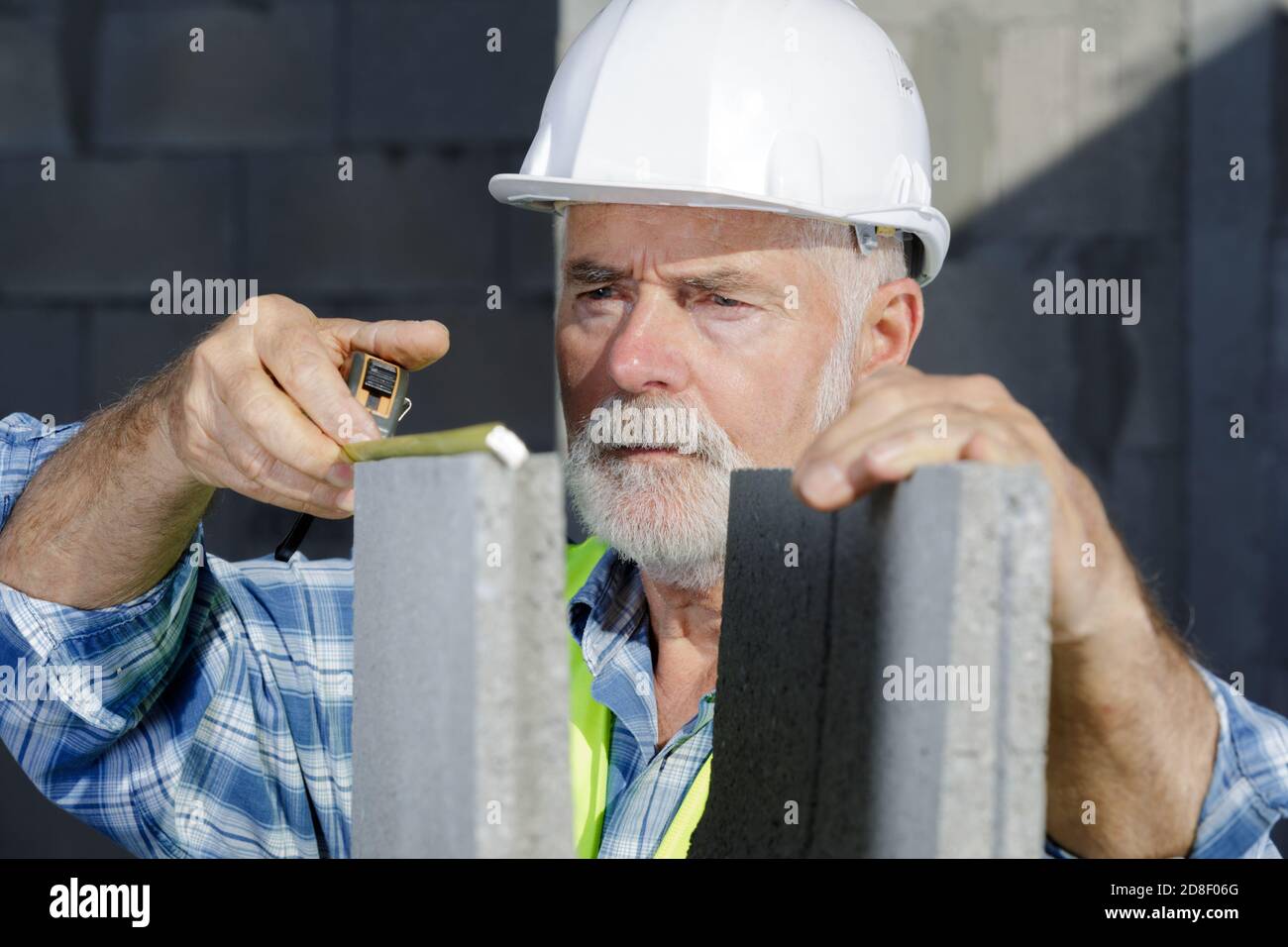 senior engineer builder at construction site Stock Photo - Alamy