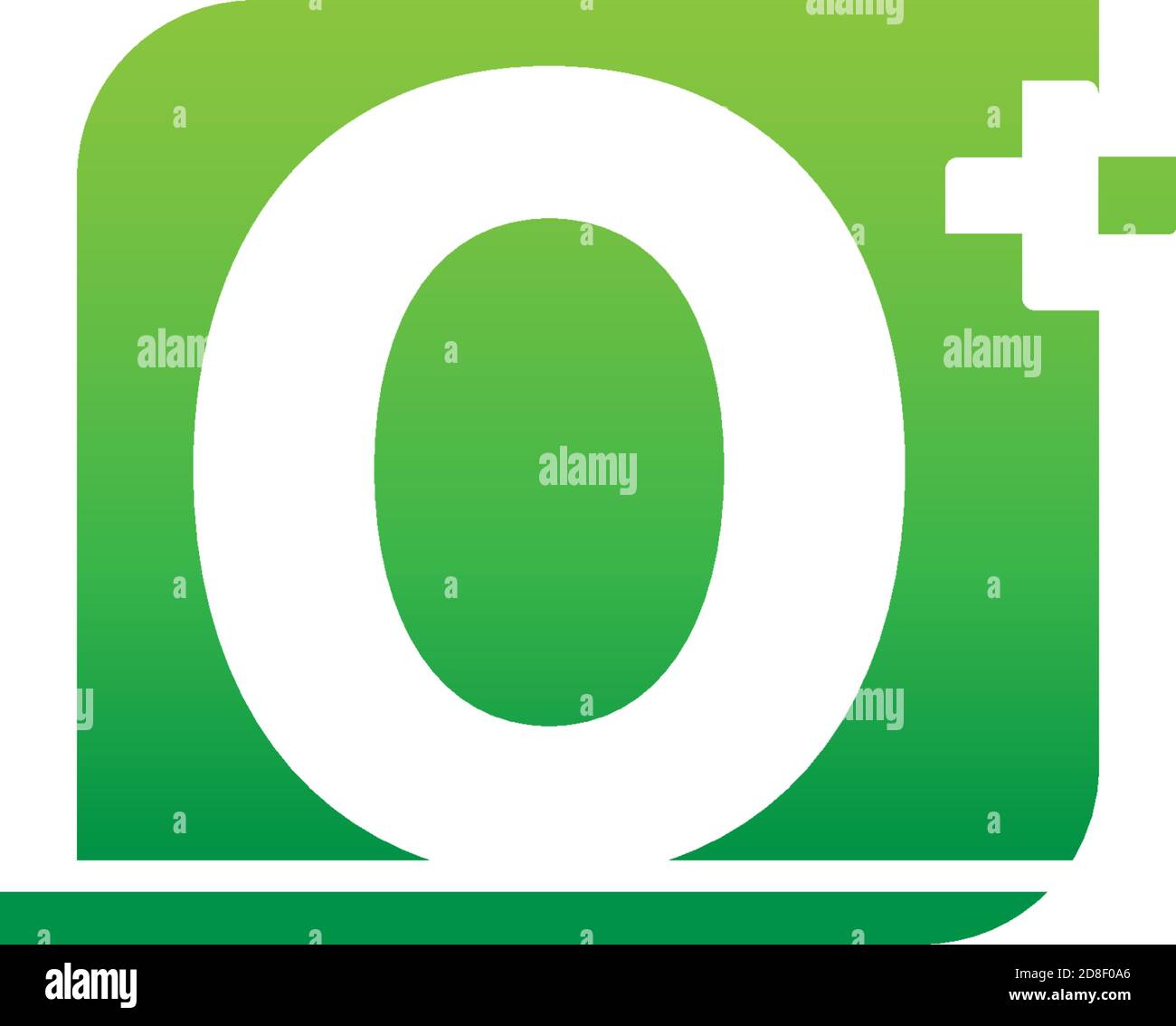 Letter O logo icon with medical cross design vector Stock Vector Image ...