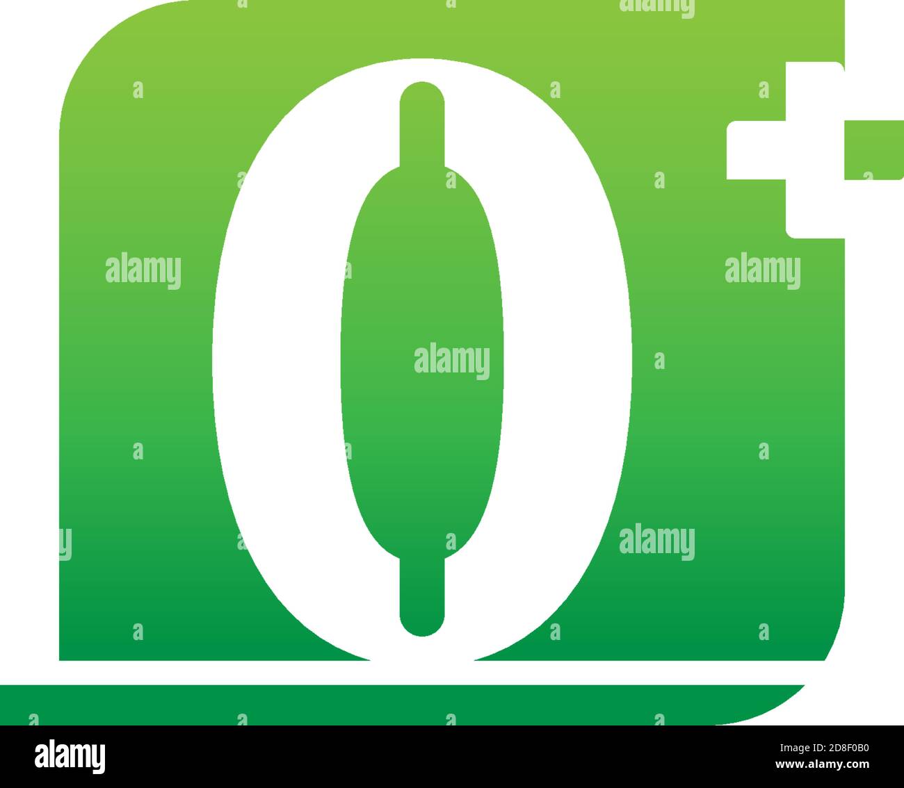 Number 0 logo icon with medical cross design vector Stock Vector Image ...