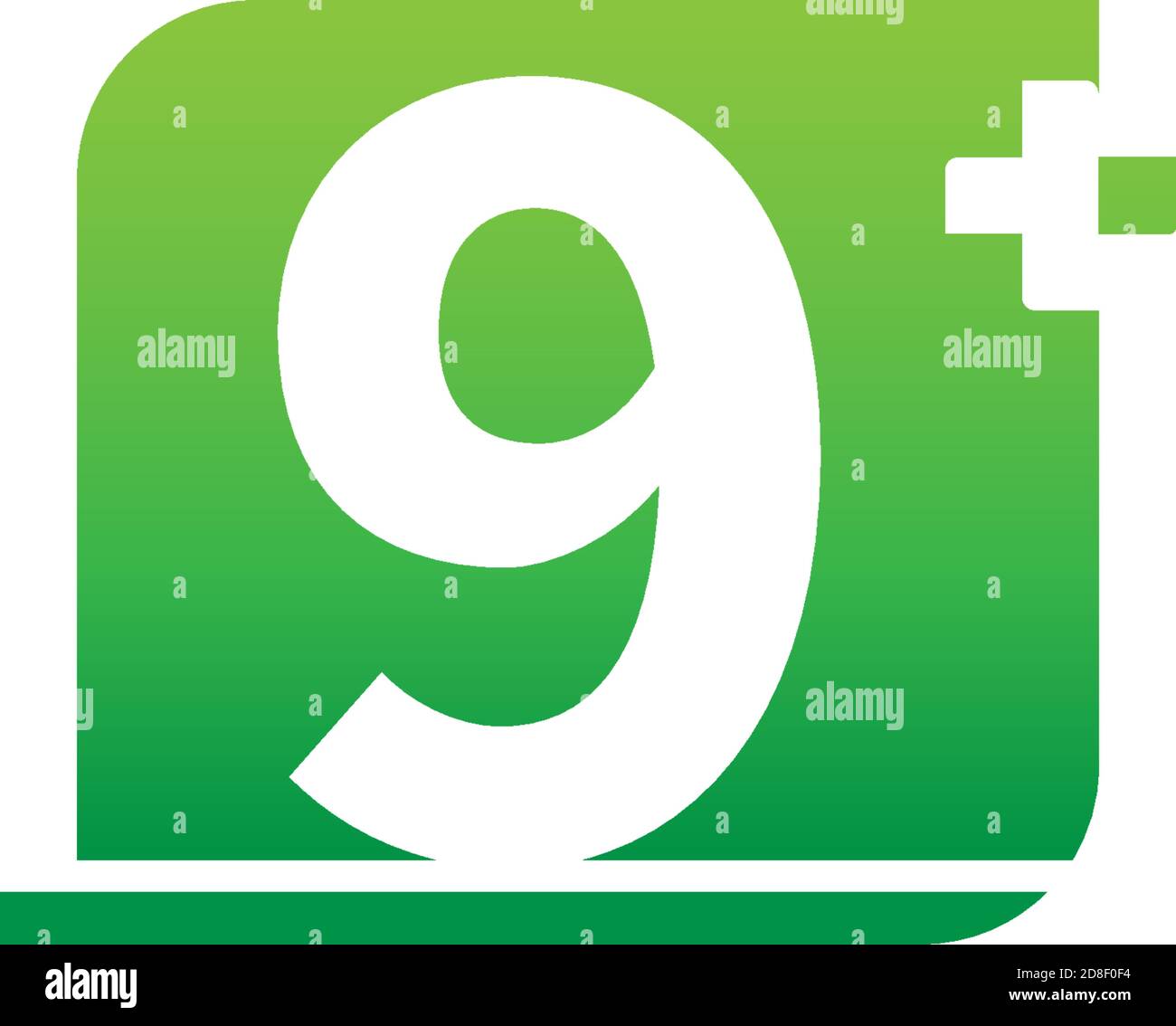 Number 9 logo icon with medical cross design vector Stock Vector Image ...