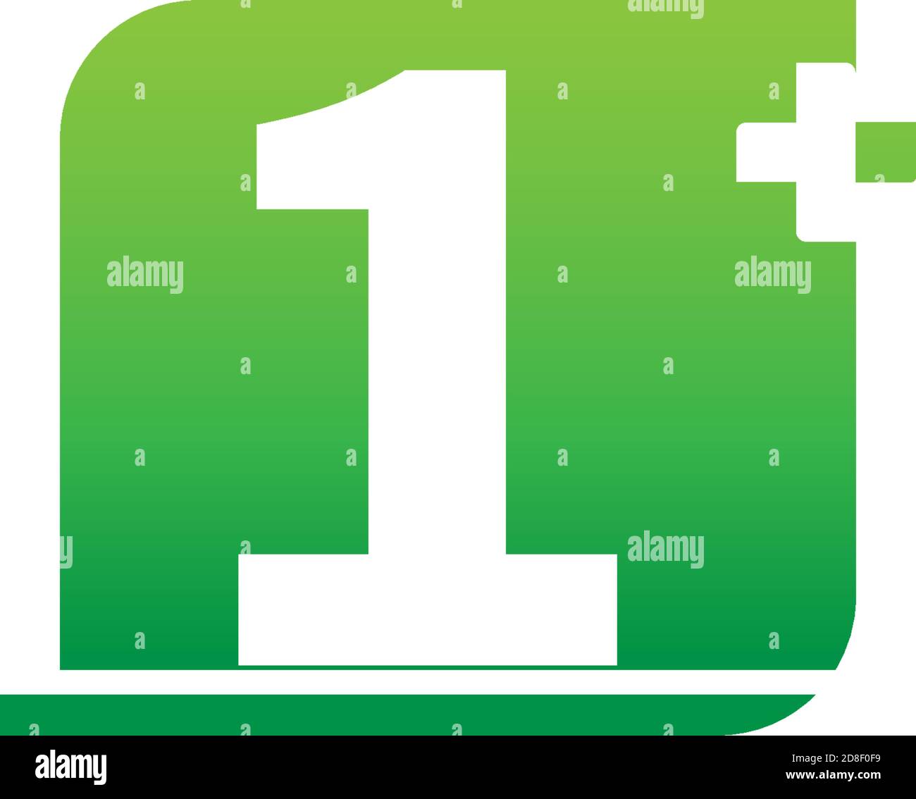 Number 1 logo icon with medical cross design vector Stock Vector Image ...