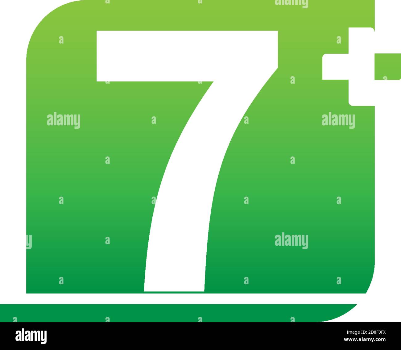 Number 7 logo icon with medical cross design vector Stock Vector Image ...
