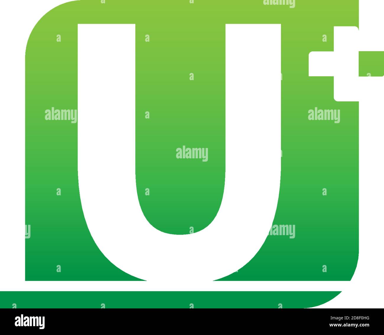 Letter U logo icon with medical cross design vector Stock Vector Image ...