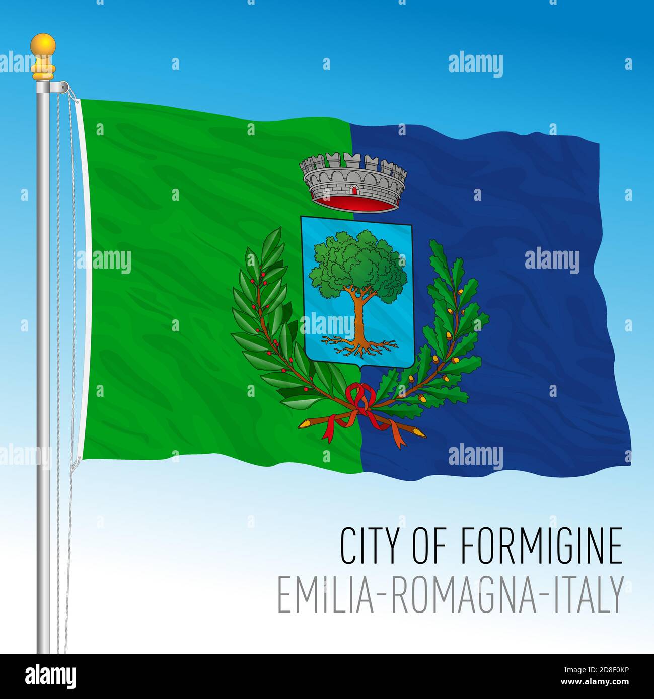 Flag of the city of Formigine, province of Modena, Emilia-Romagna ...
