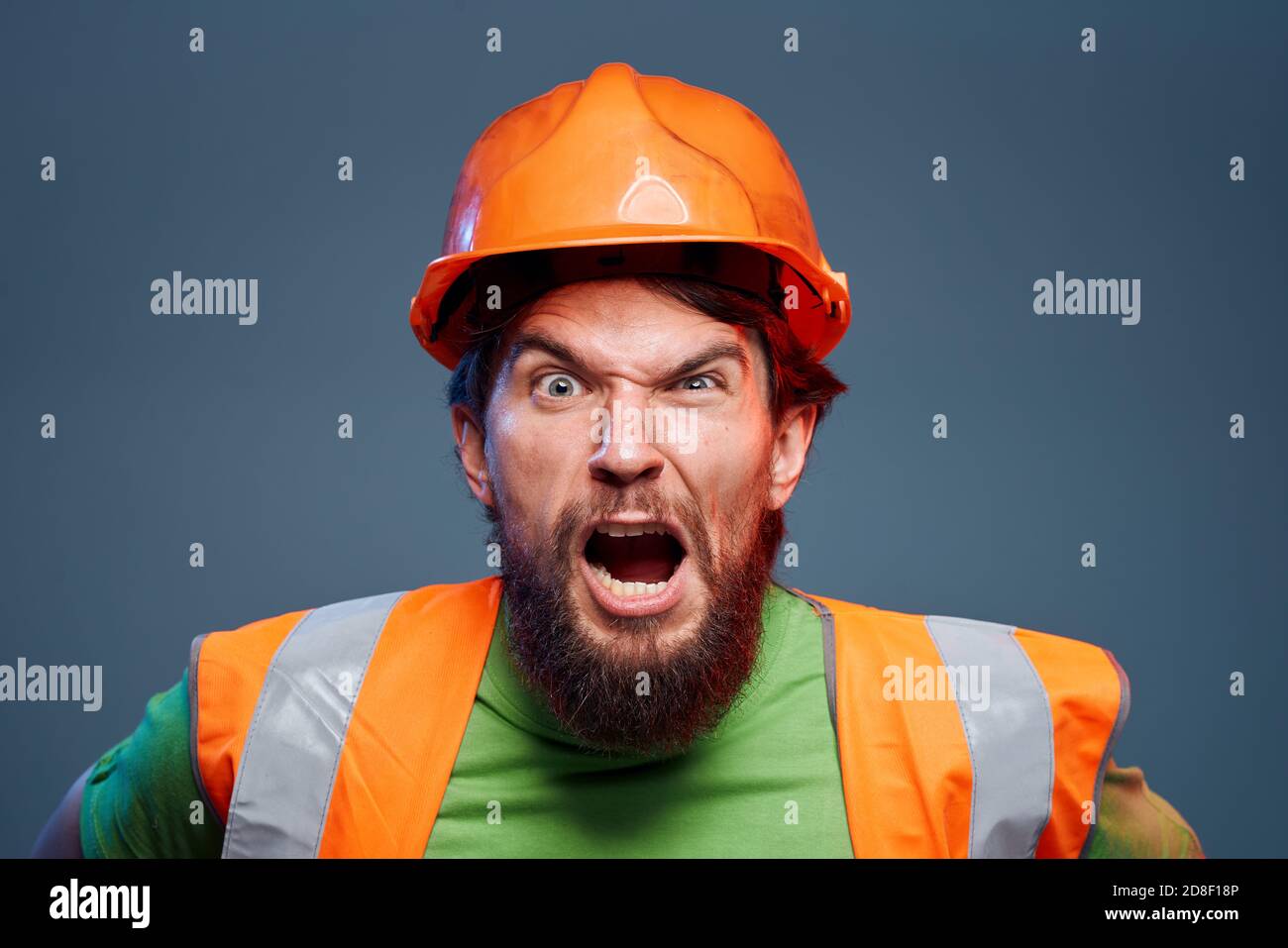 Angry worker in construction hi-res stock photography and images - Alamy
