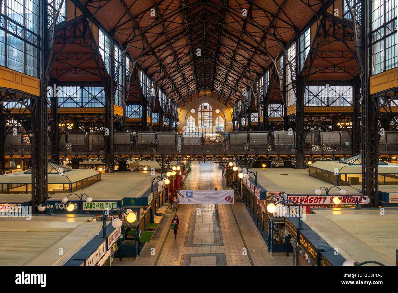 Interior of the beautiful Great Market Hall, most beautiful market ...