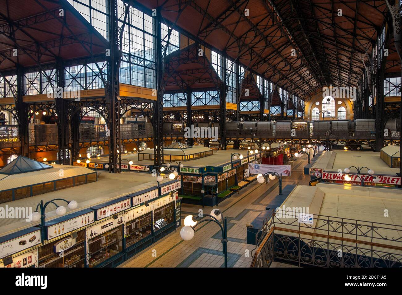 Interior of the beautiful Great Market Hall, most beautiful market ...