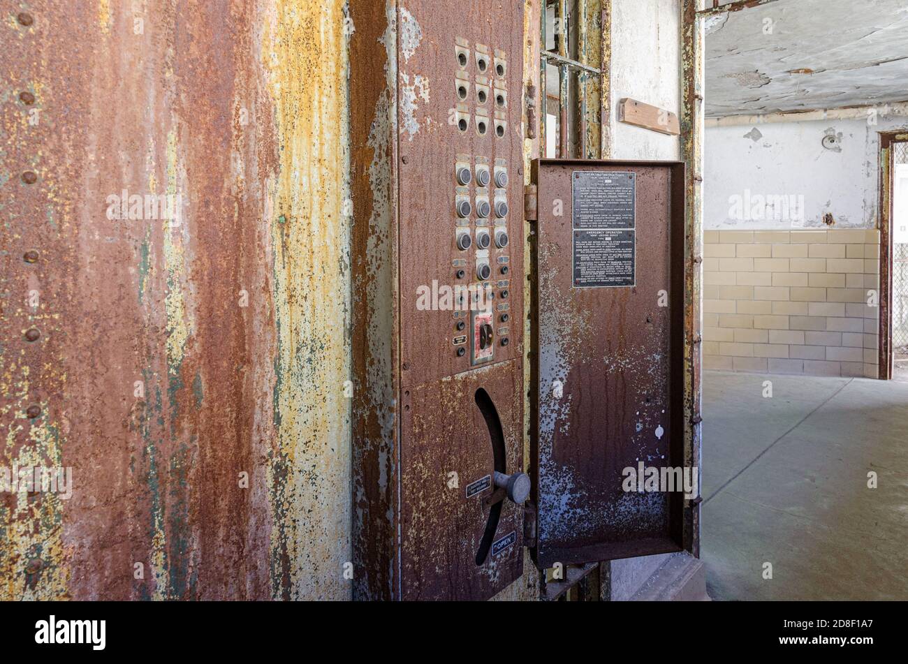 Cellblock control panel at Eastern State Penitentiary in Philadelphia ...