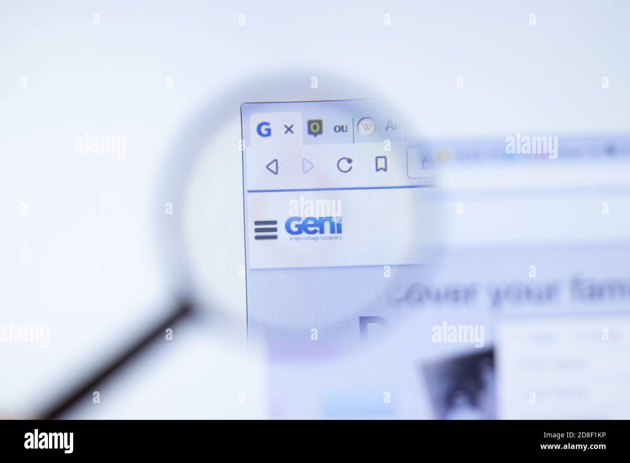 New York, USA - 29 September 2020: GENi geni.com company website with ...