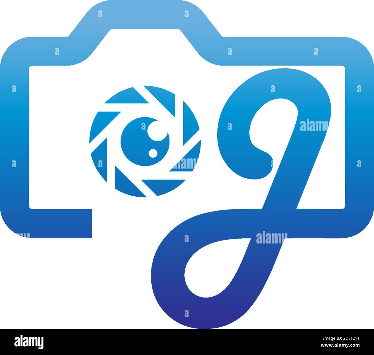 Letter J logo of the photography is combined with the camera icon ...