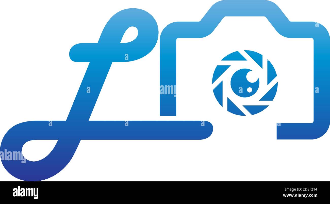 Letter L logo of the photography is combined with the camera icon ...