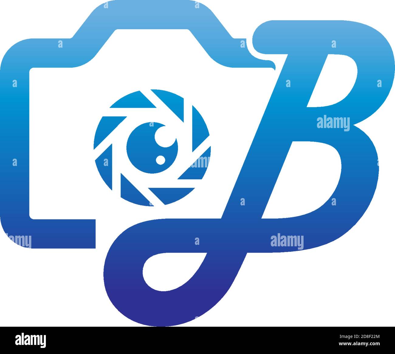 Letter B logo of the photography is combined with the camera icon ...