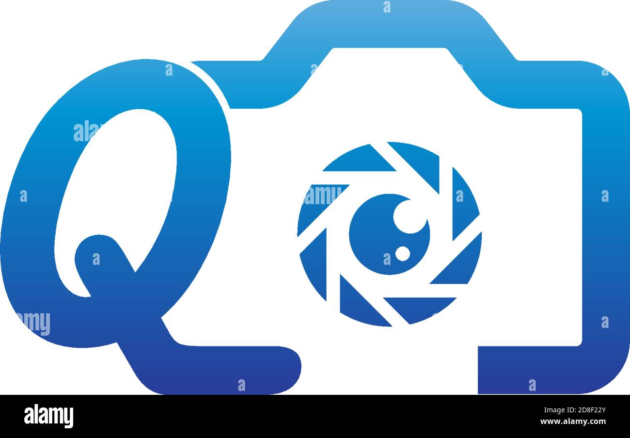 Letter Q logo of the photography is combined with the camera icon ...