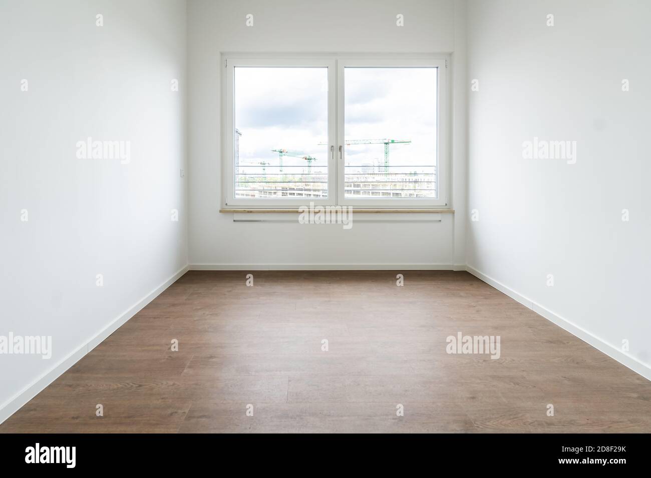 Appartment Room Wall And Window Modern Interior Design Stock Photo - Alamy
