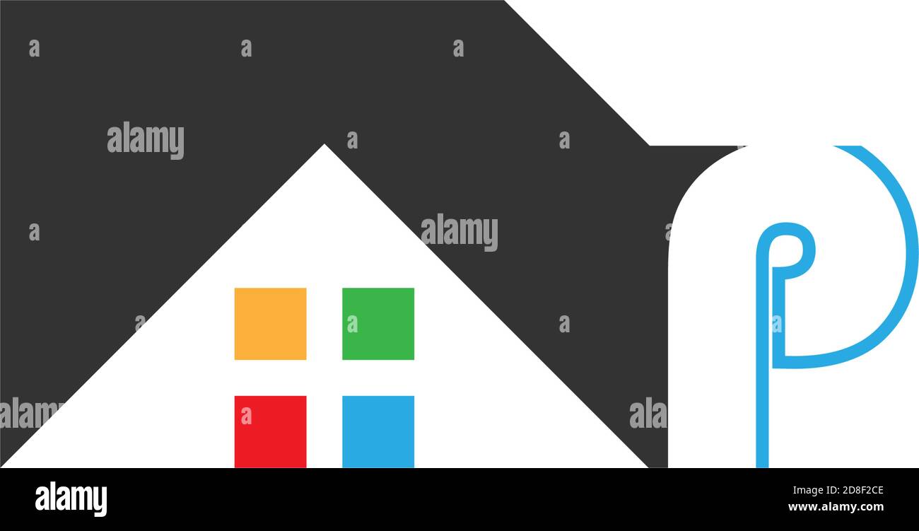 Letter P logo Icon for house, real estate vector template Stock Vector ...