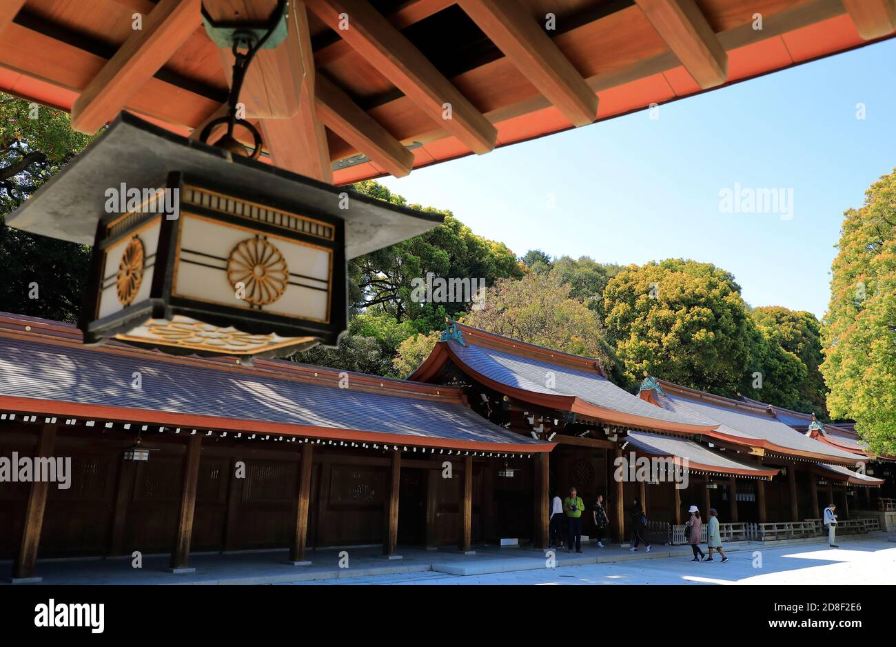 Architecture details of the long pavilion around the main courtyard of ...