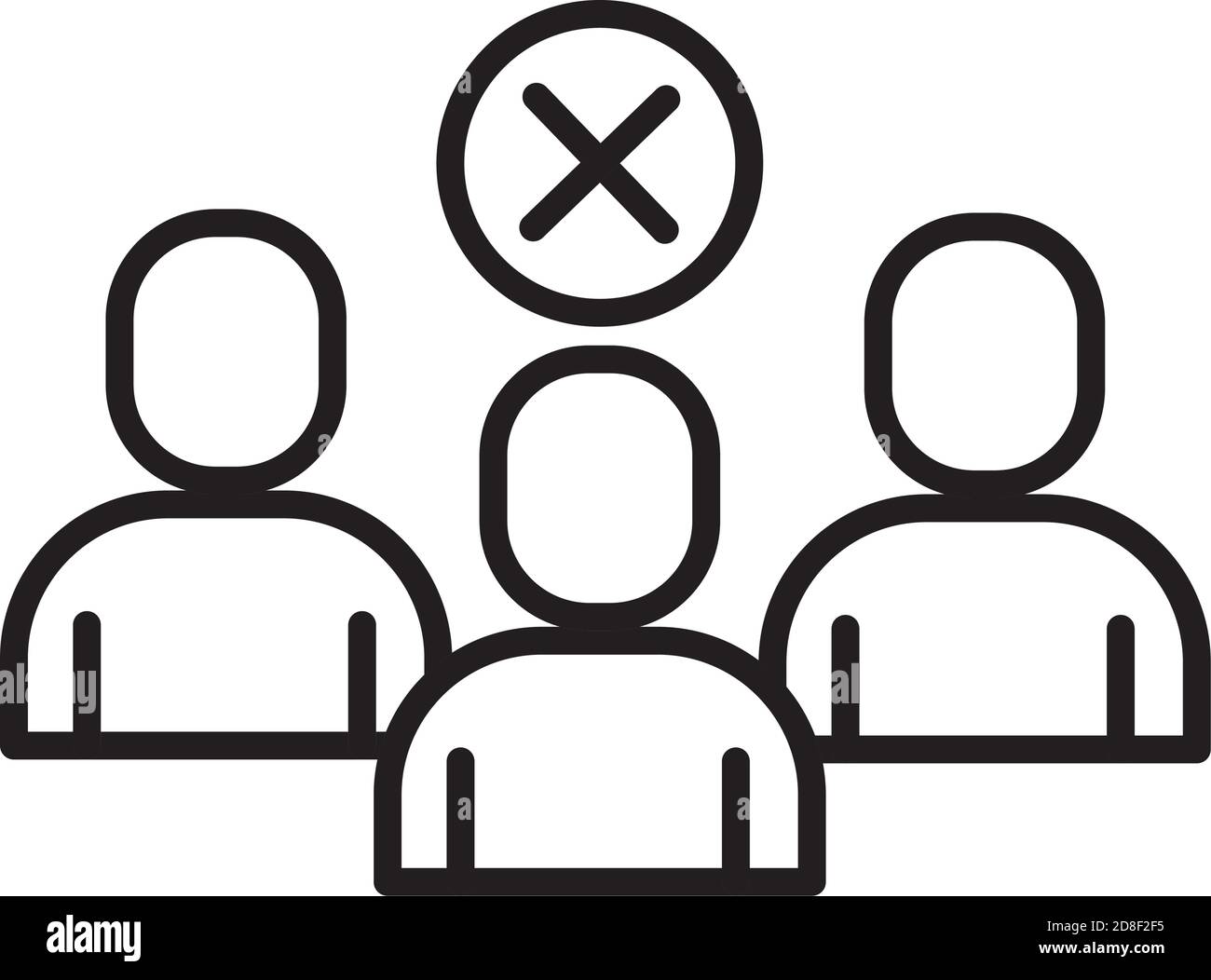 Icon avoid crowds Cut Out Stock Images & Pictures - Alamy