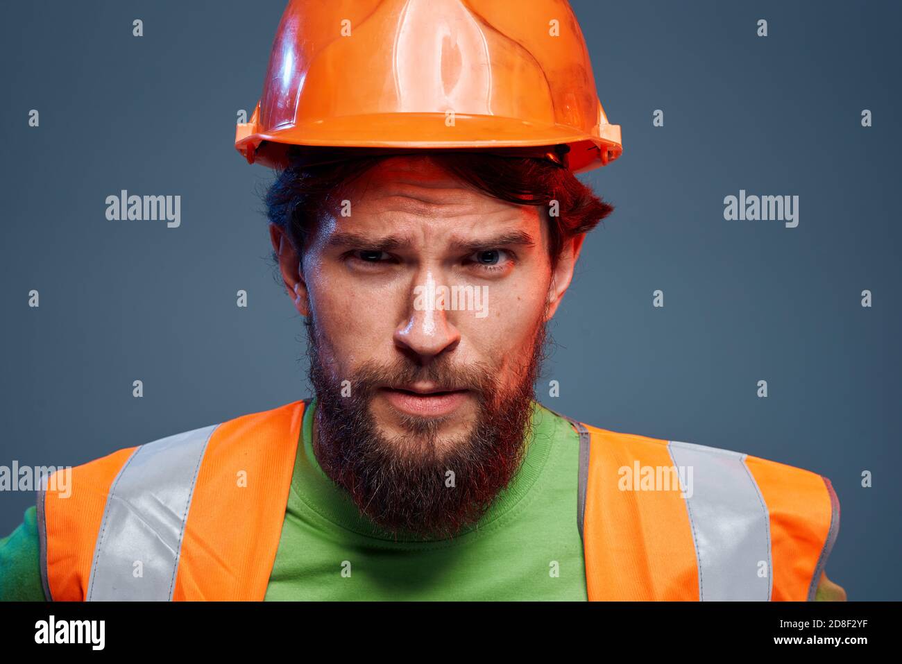 angry man in work uniform security professional hard work Stock Photo ...